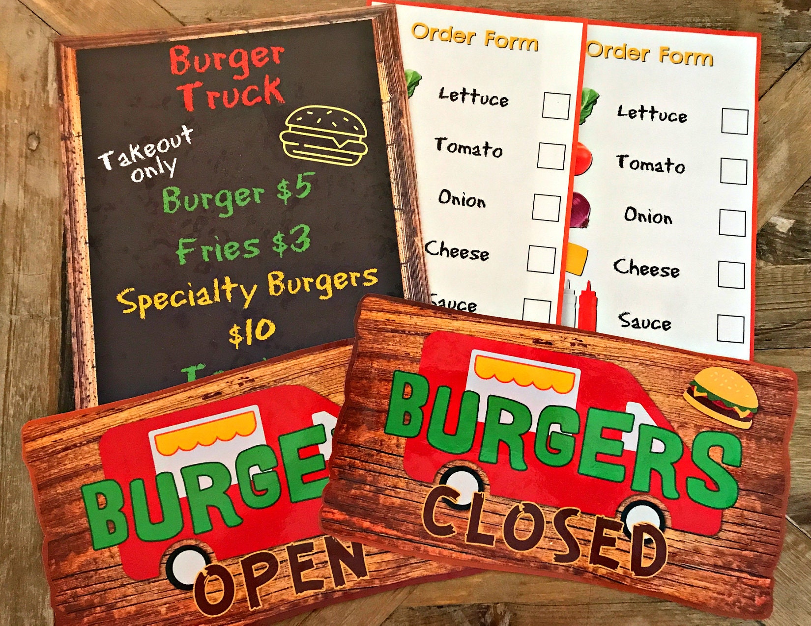 Hamburger Dramatic Play | Pretend Food | Food Activity | Printable ...