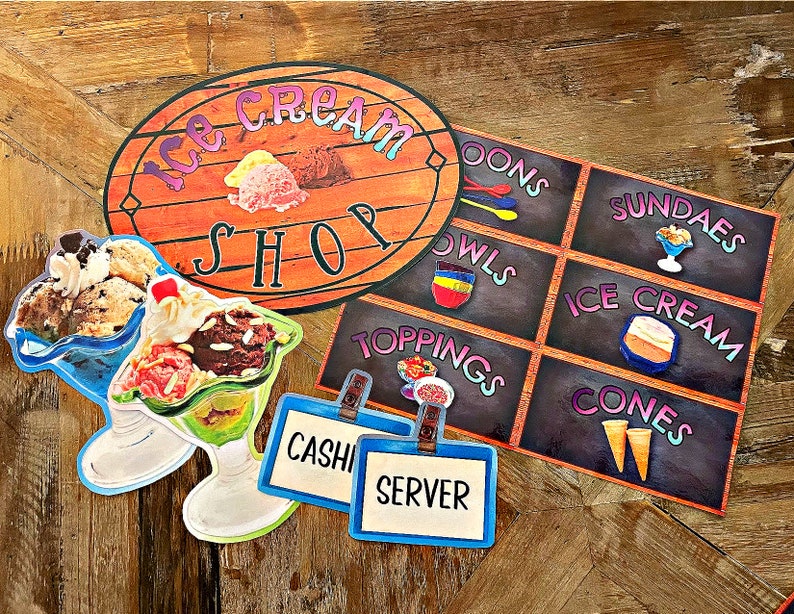 Ice Cream Stand Dramatic Play | Ice Cream Stand Pretend Play | Bulletin ...