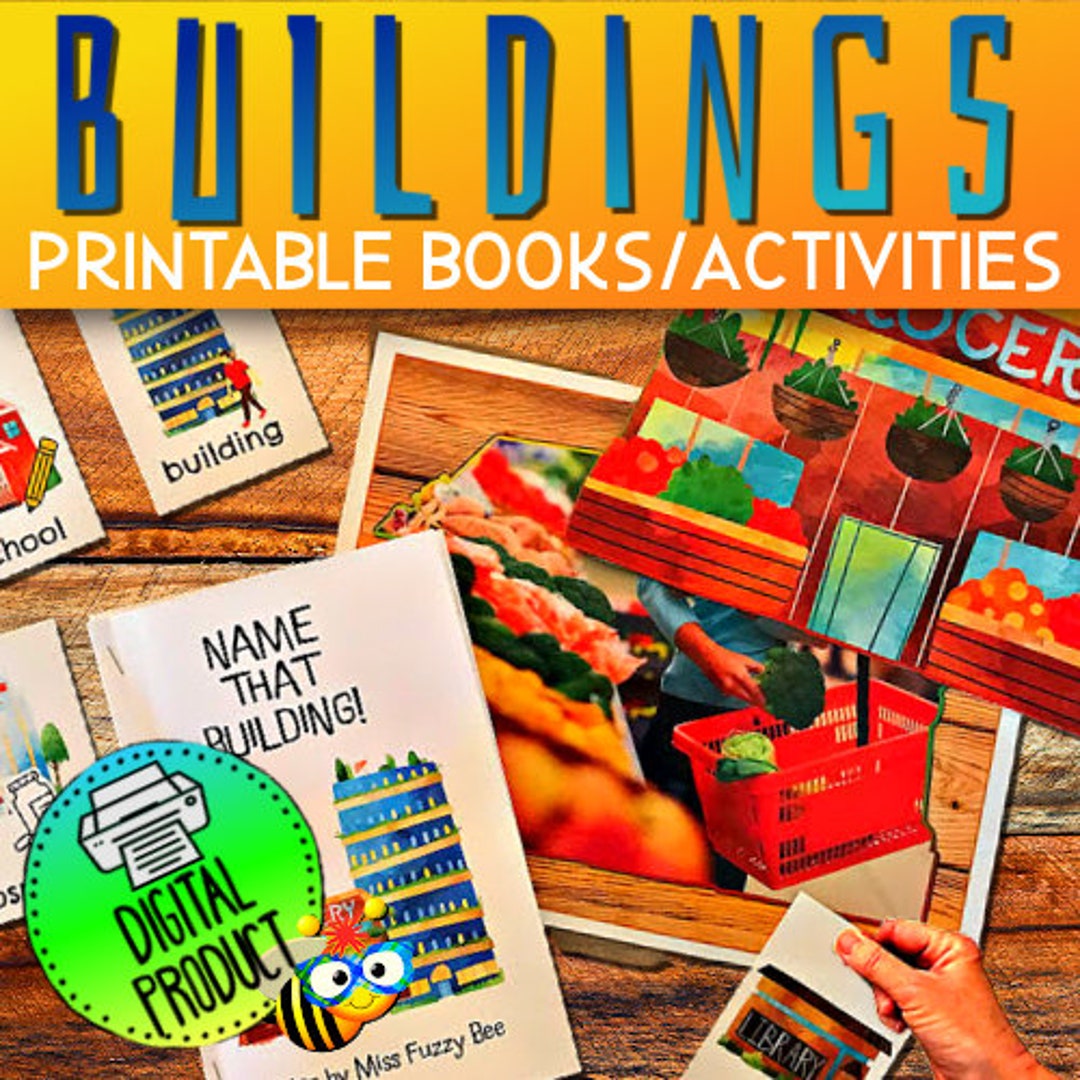 Printable Book Sight Words Buildings Community Helper - Etsy