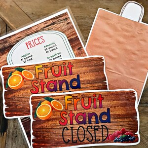 Fruit Stand Dramatic Play | Pretend Play | Fruit Activities | Center ...