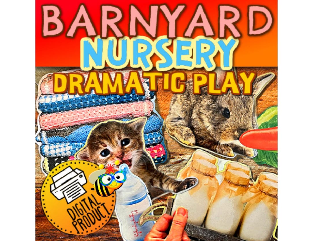 Barnyard Nursery Dramatic Play Set | Printable Farm Animal Activity ...
