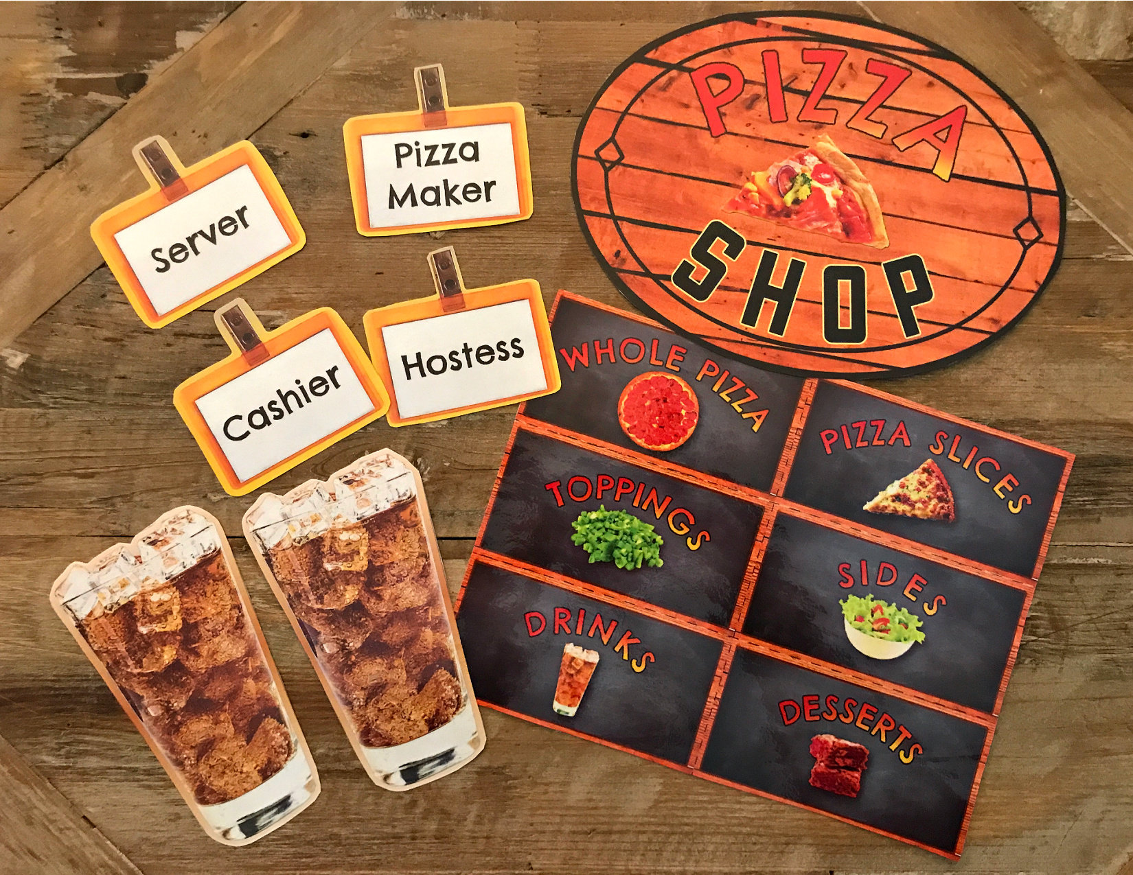 Pizza Shop Dramatic Play | Pizza Bulletin Board Decor | Birthday Party ...