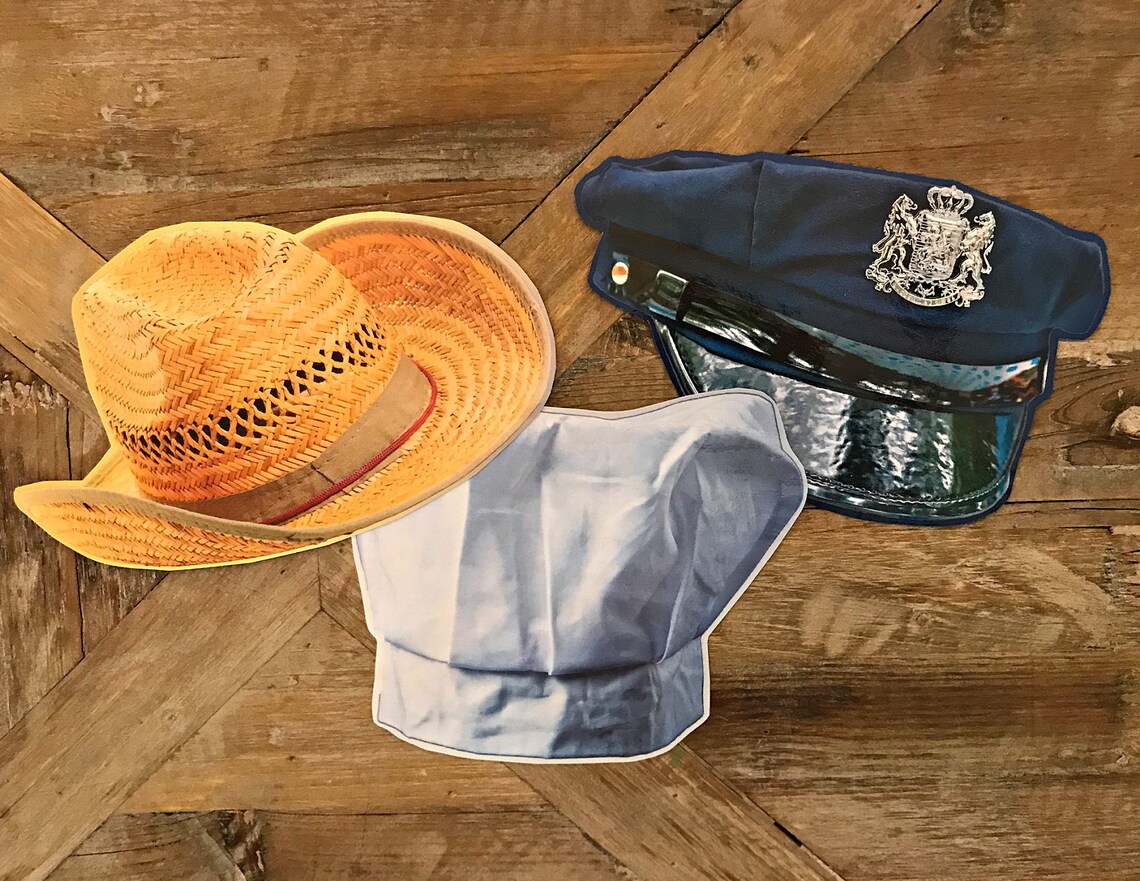 Community Helper Hats Dramatic Play | Hat Pretend Play | Community ...