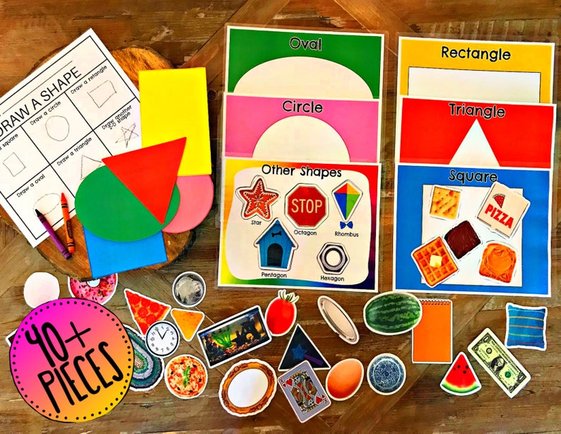 2D Shapes Sorting Mats | Identify Shapes | Environmental Print ...