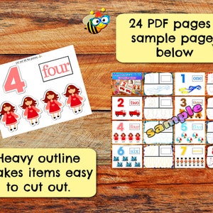 Number Counting Busy Book | Number Words | Counting 1-10 | Learn ...