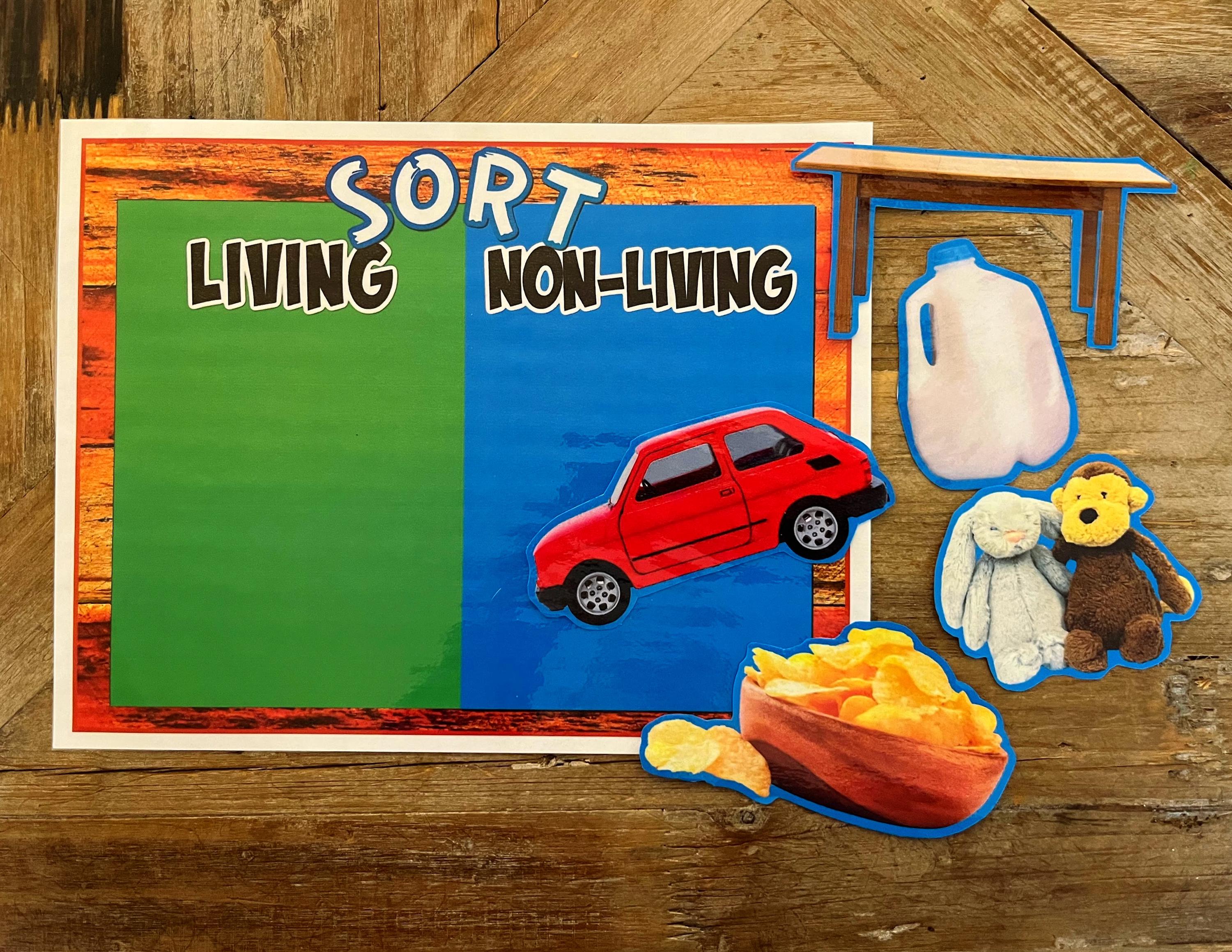 Living and Non-living Sorting | Sensory Bin Center Activity | Sorting ...