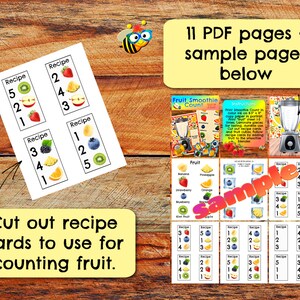 Preschool Counting | Counting Activity | Fruit Smoothie Activity | Prek ...