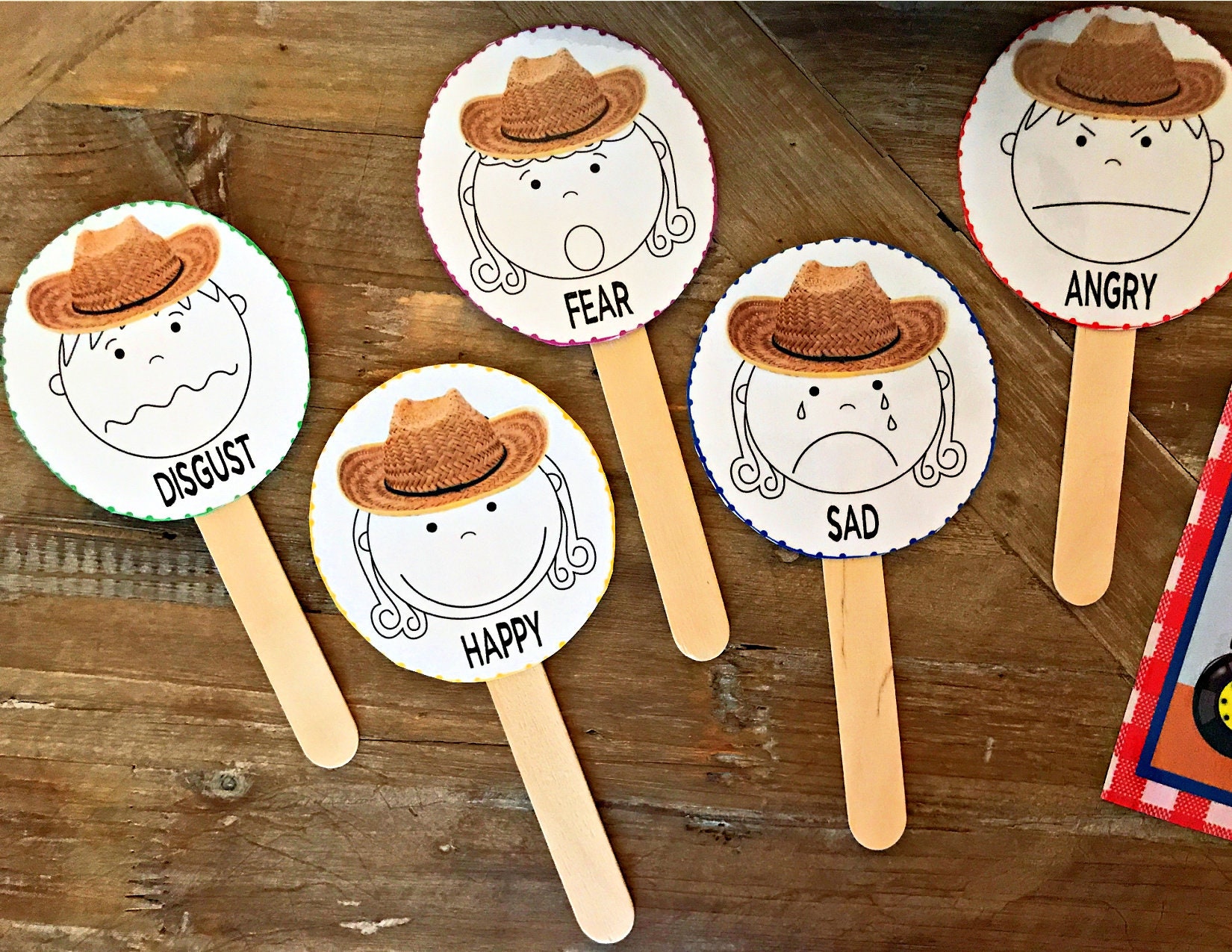 Emotion Stick Puppets | Social Emotional Learning | Feelings for Kids ...