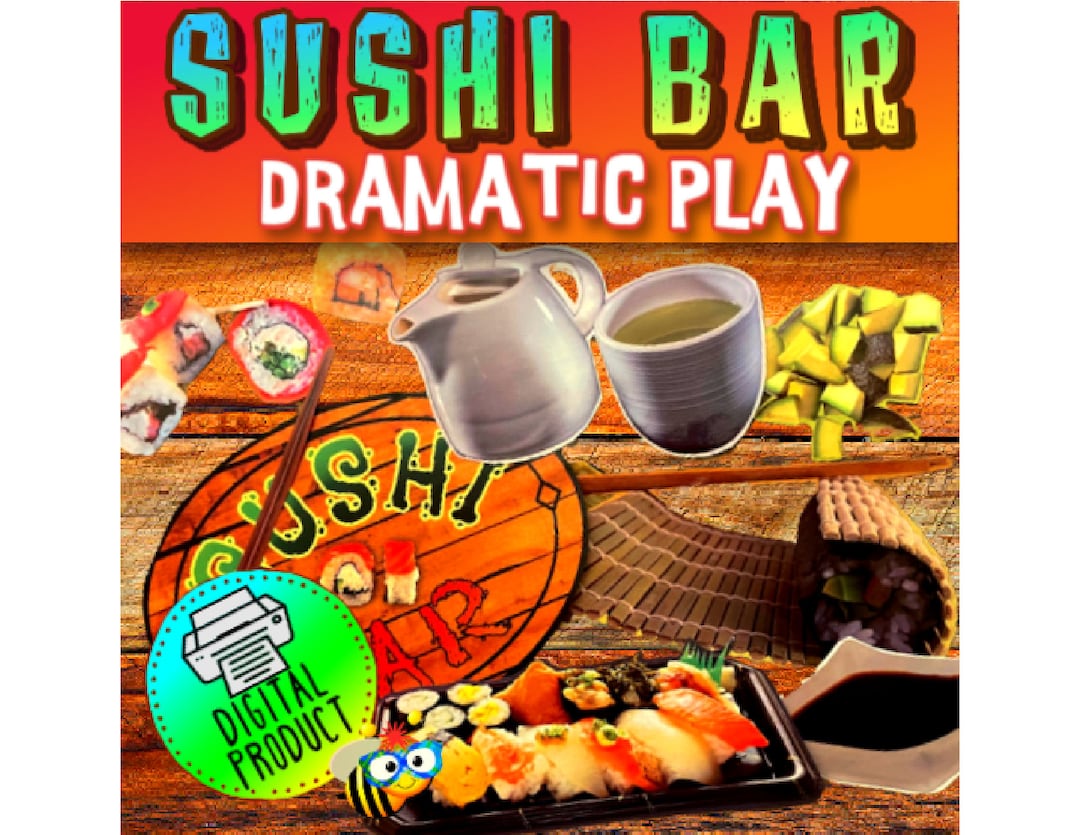 Sushi Bar Dramatic Play Food Pretend Play Food Cutouts Preschool Food ...