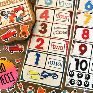 Number Counting Busy Book | Number Words | Counting 1-10 | Learn Numbers | Printables | Prek ...