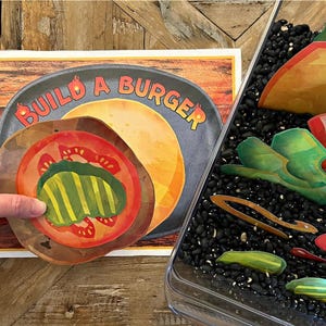 Build a Hamburger Sensory Bin | Hamburger Activity | Sensory Bin ...