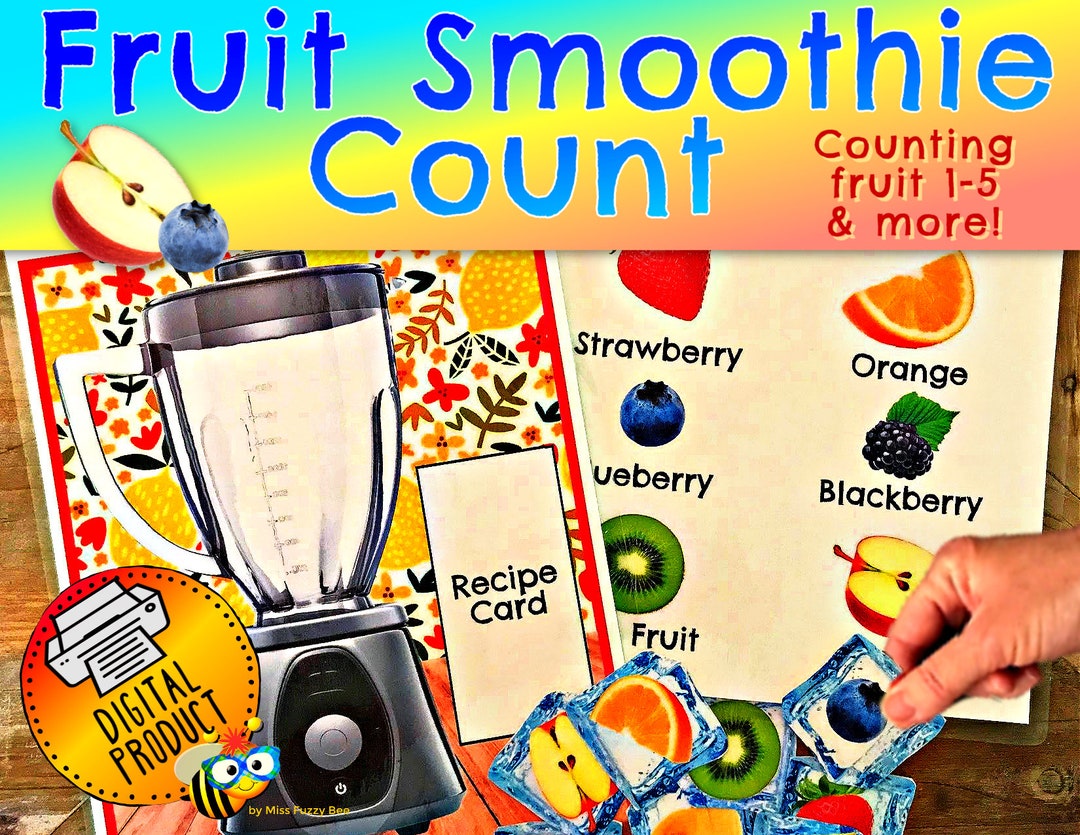 Preschool Counting Counting Activity Fruit Smoothie - Etsy