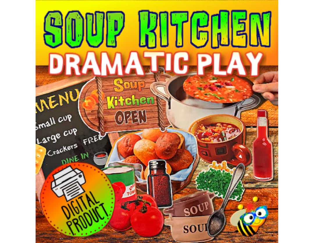 Soup Kitchen Dramatic Play | Pretend Play Soup Kitchen | Winter ...