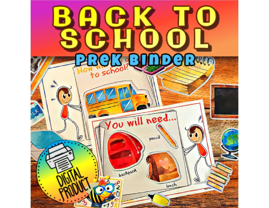 Back to School Busy Binder | Matching Activities | Busy Book | Back to ...