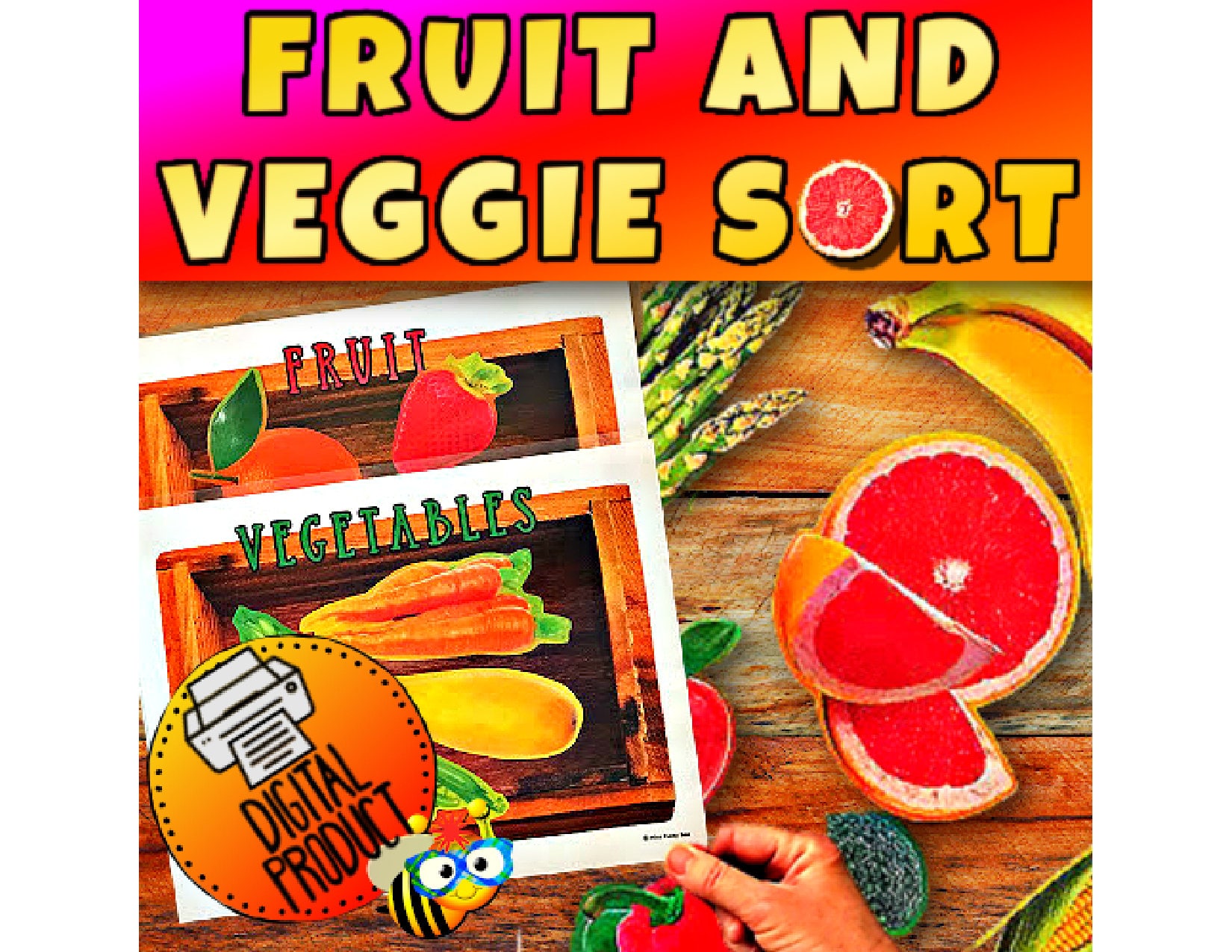 Fruit and Vegetable Sorting | Fruit Theme | Vegetable Theme | Sorting ...