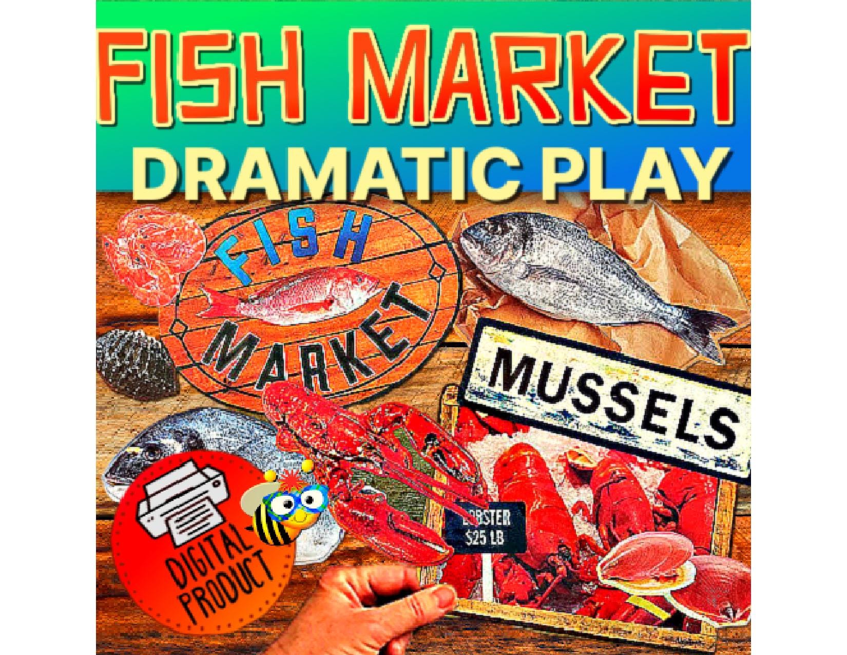 Fish Market Dramatic Play | Pretend Play Fish Market | Fish Activity ...