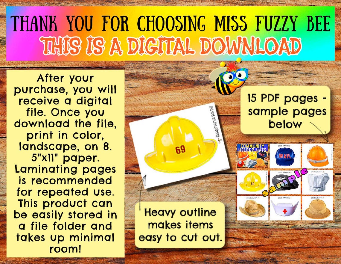 Community Helper Hats Dramatic Play | Hat Pretend Play | Community ...