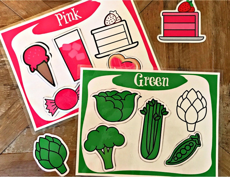 Colors | Busy Book | Printable | Matching | Food Colors | Preschool ...