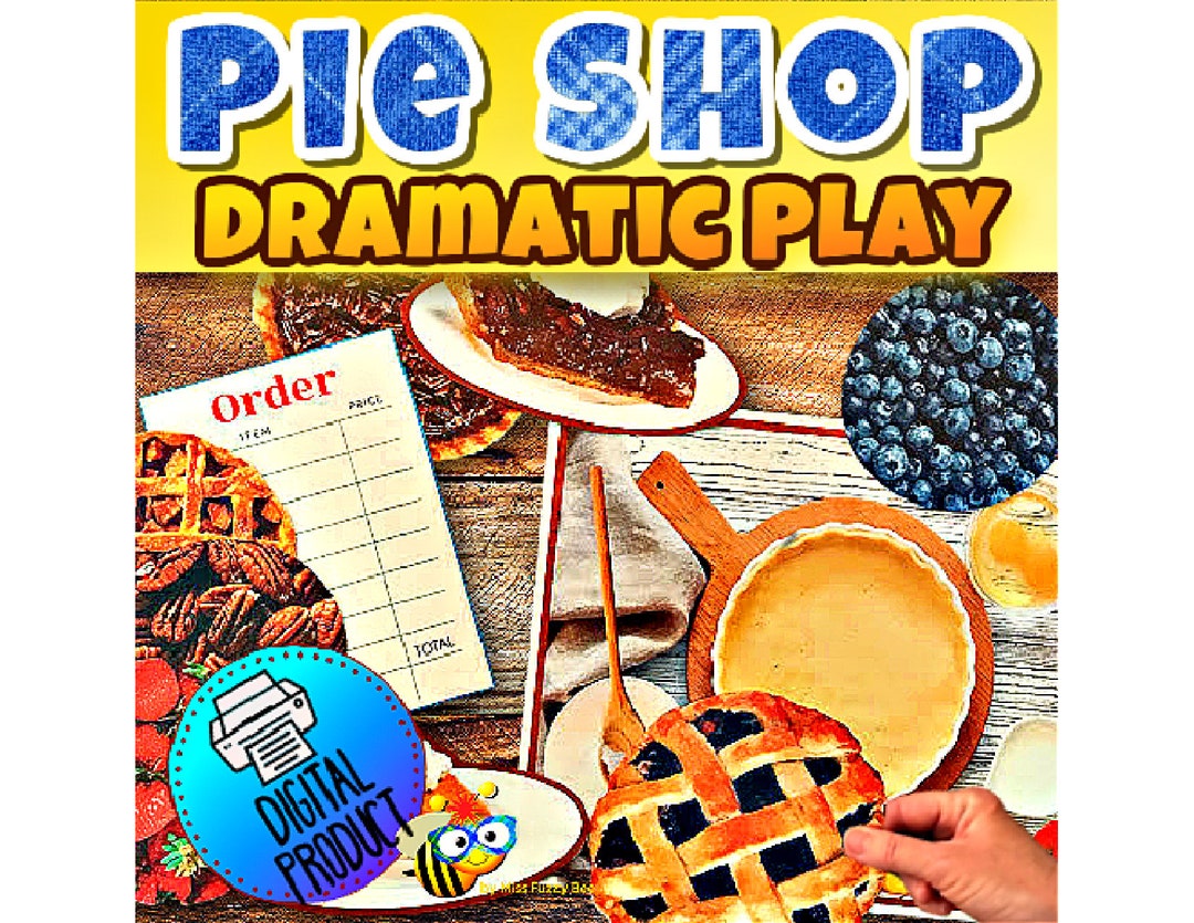 Pie Shop Dramatic Play | Pie Shop Pretend Play | Pie Cutouts ...