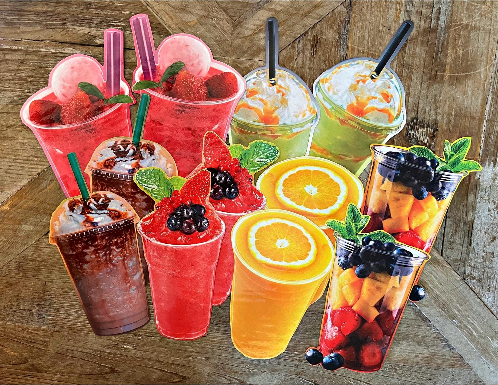 Smoothie Shop Dramatic Play | Fruit Cutouts | Preschool Play | Identify ...