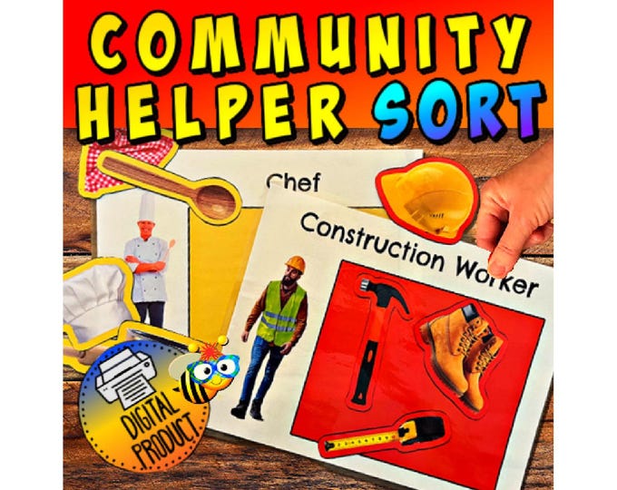 Community Helpers, Occupation Printable, Matching Game, Preschool ...