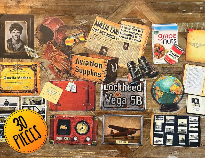 Amelia Earhart Dramatic Play Set | Prek 2nd Grade Aviation History Role ...