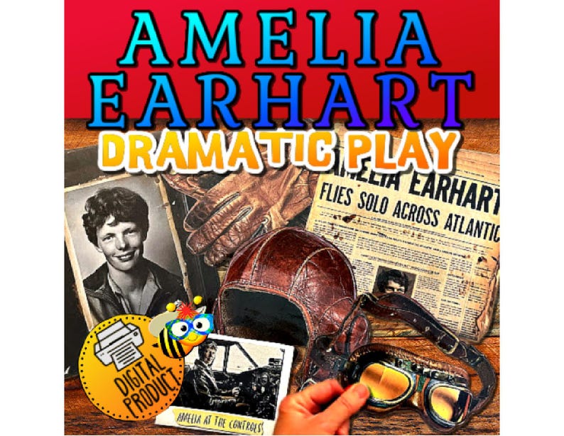 Amelia Earhart Dramatic Play Set | Prek 2nd Grade Aviation History Role ...