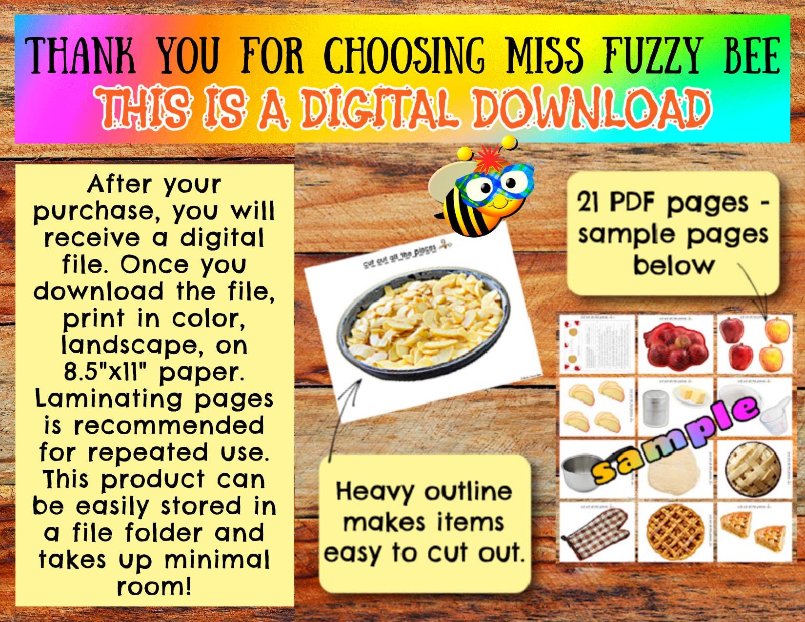 Make an Apple Pie Dramatic Play | Printable | Life Skills | Recipe for ...