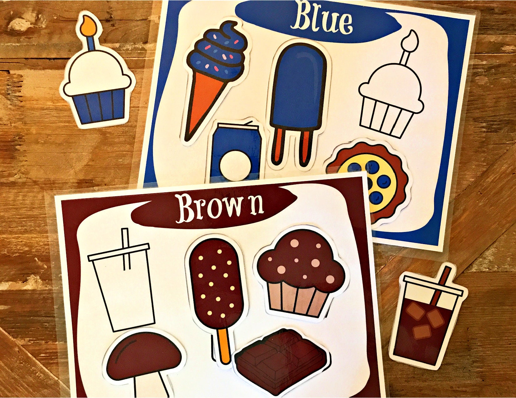 Colors Busy Book Printable Matching Food Colors Preschool Prek Learning ...