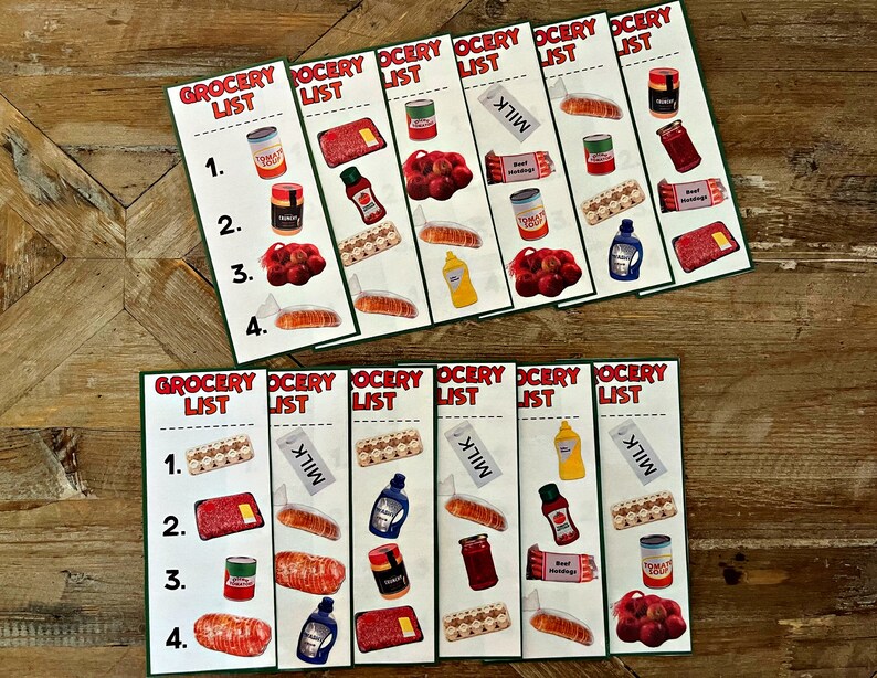 Grocery Hunt Sensory Bin | Grocery List | Grocery Activity | Sensory ...