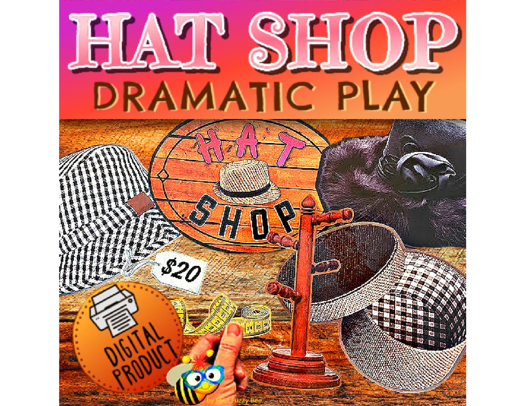 Hat Shop Dramatic Play | Hat Shop Pretend Play | Bulletin Board Decor ...