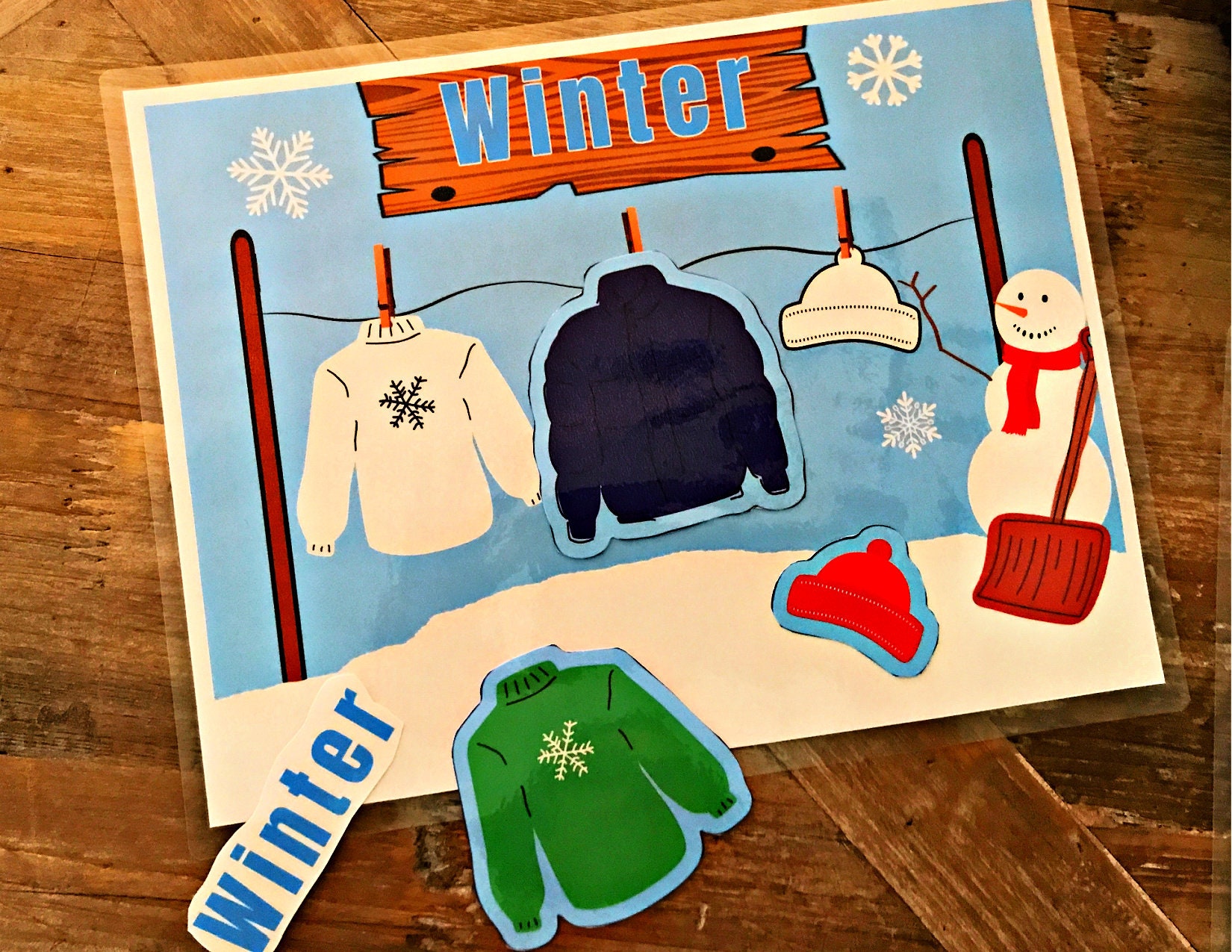 Four Seasons | Learn Seasons | Sorting Mats | Weather Clothing | Center ...