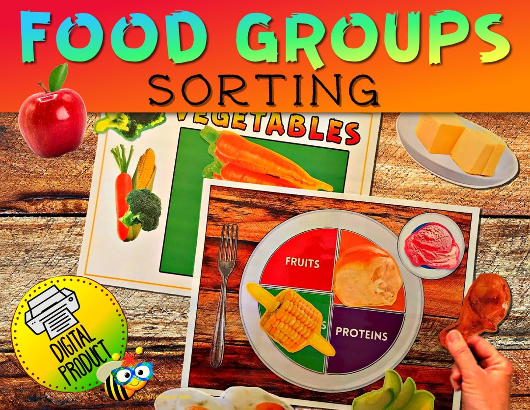 Food Groups Sorting Mats My Plate Play Food Printables - Etsy