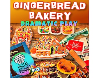 Gingerbread Bakery Pretend Play Printables - Etsy