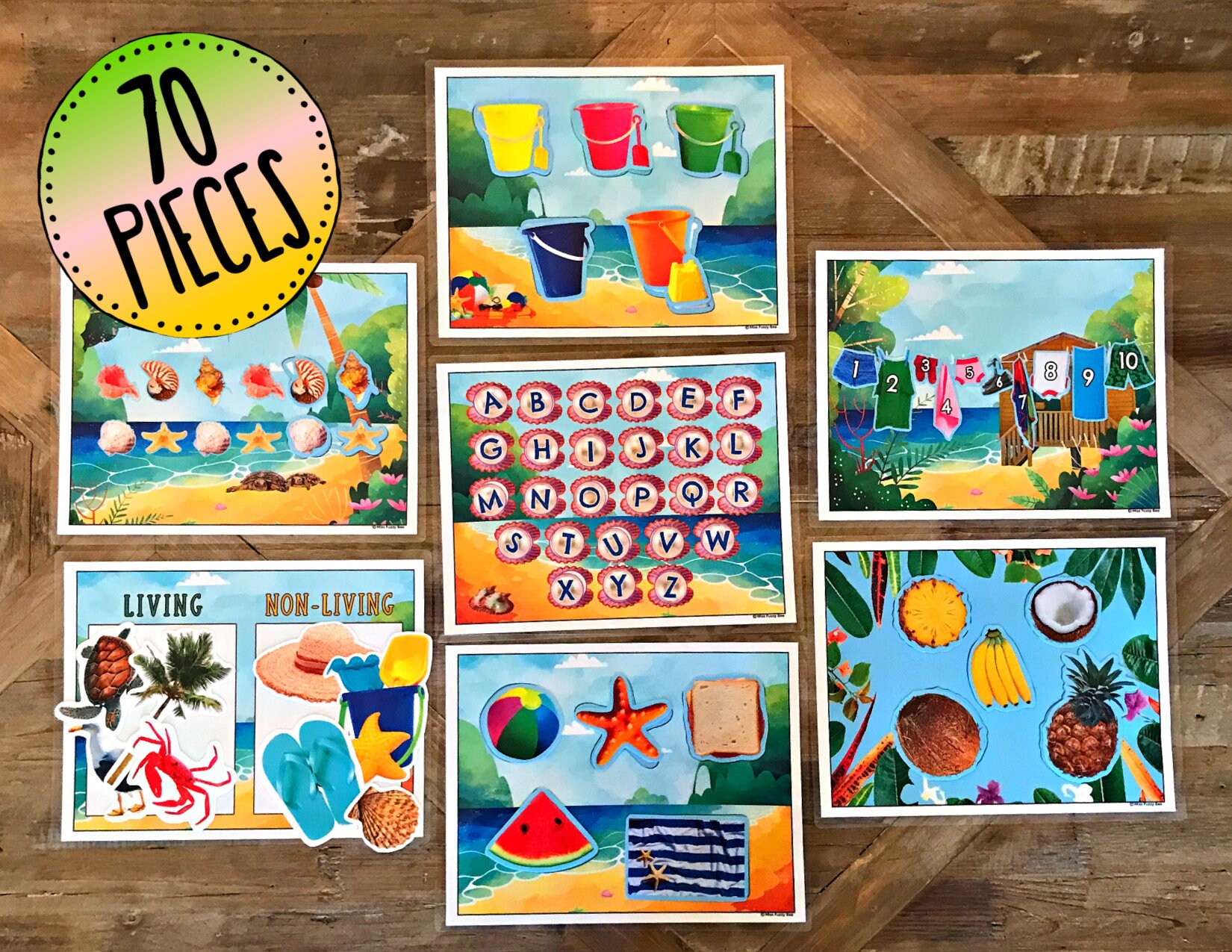 Beach Prek Busy Book | Early Learning Printable Binder | Preschool ...