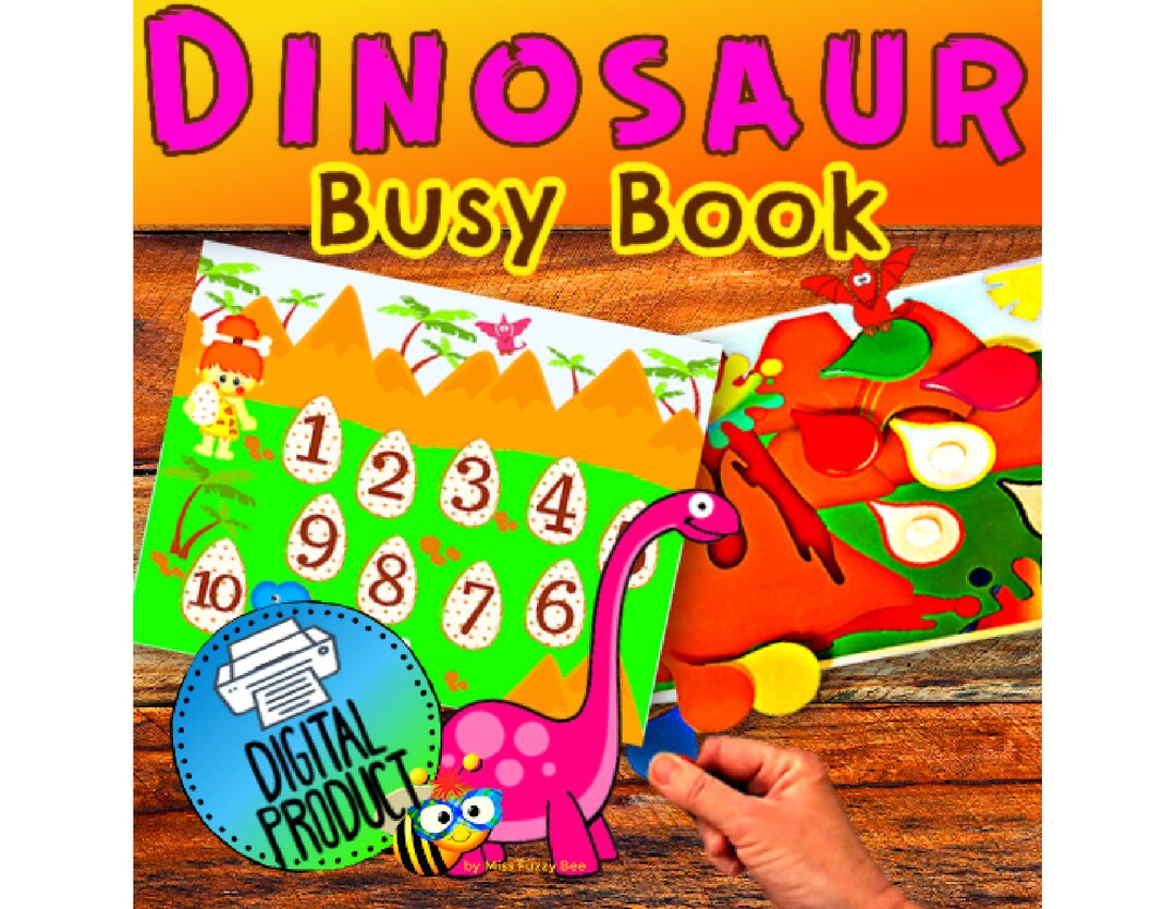 Dinosaur Busy Book | Dinosaur Activities | Printables | Prek Skills ...