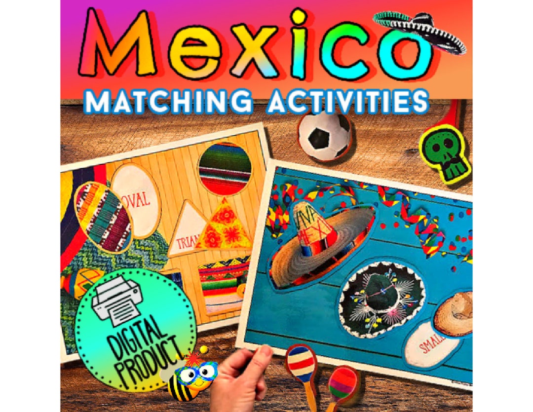 Mexico Matching Activities | Learn About Mexico | Prek Skills ...