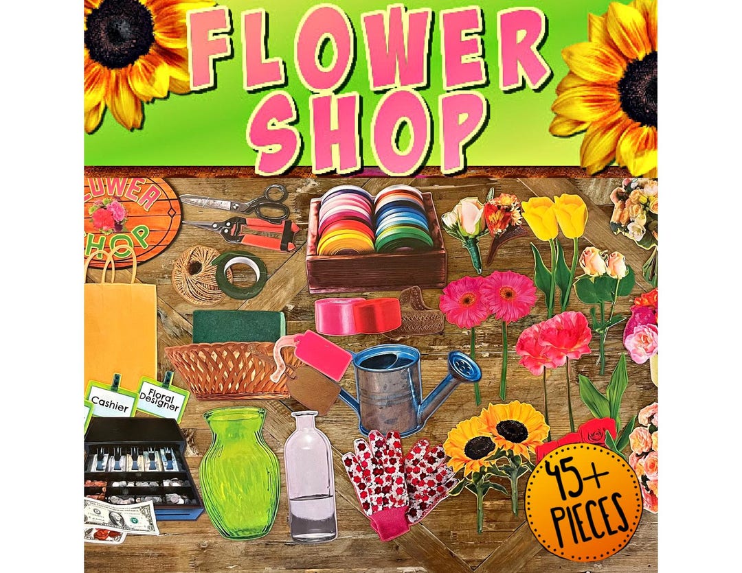 Flower Shop Dramatic Play | Pretend Play Flowers | Florist Pretend Play ...