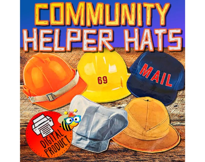 Community Helpers Printable Hats - Etsy Canada