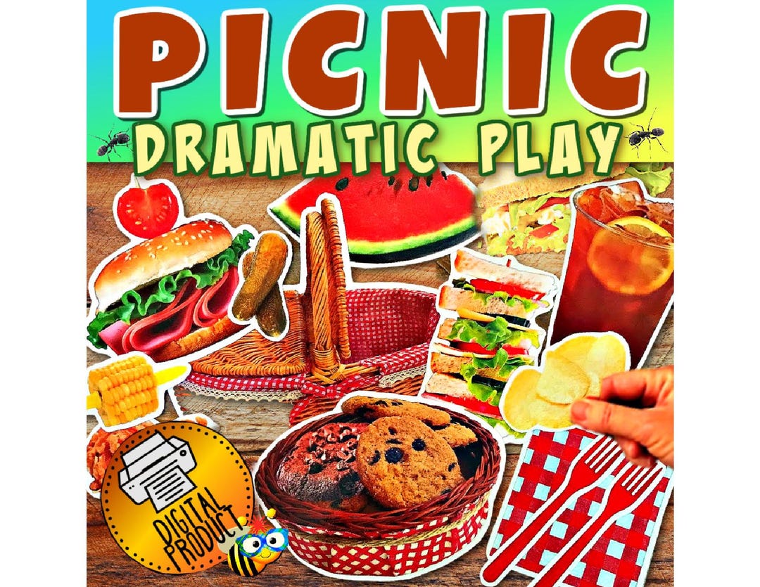 Picnic Dramatic Play | Food Cutouts | Picnic Activity | Preschool ...