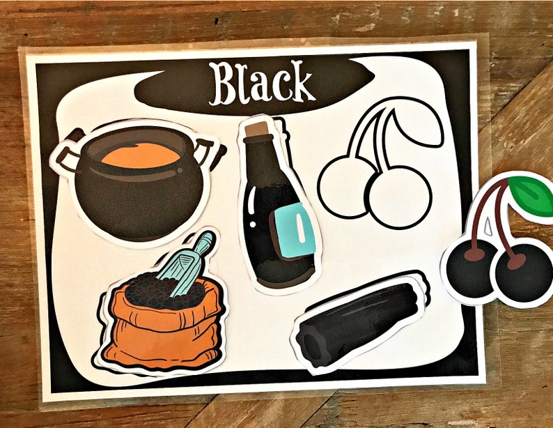 Colors | Busy Book | Printable | Matching | Food Colors | Preschool ...
