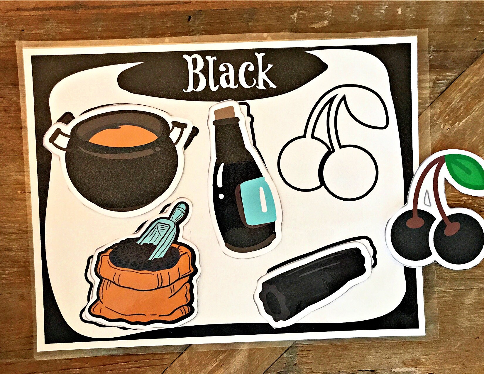 Colors Busy Book Printable Matching Food Colors Preschool Prek Learning ...