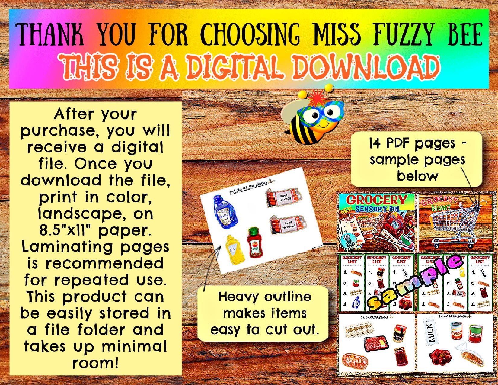 Grocery Hunt Sensory Bin | Grocery List | Grocery Activity | Sensory ...