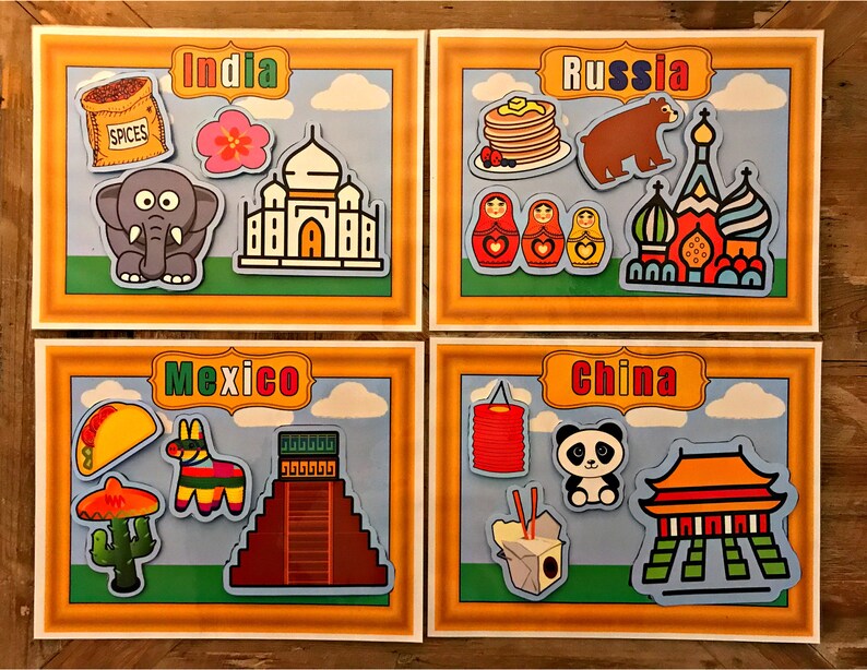 Around the World Activity Countries Matching Activity Sorting Customs ...