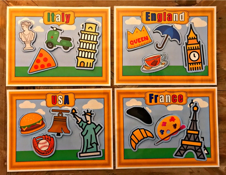 Around the World Activity Countries Matching Activity Sorting Customs ...