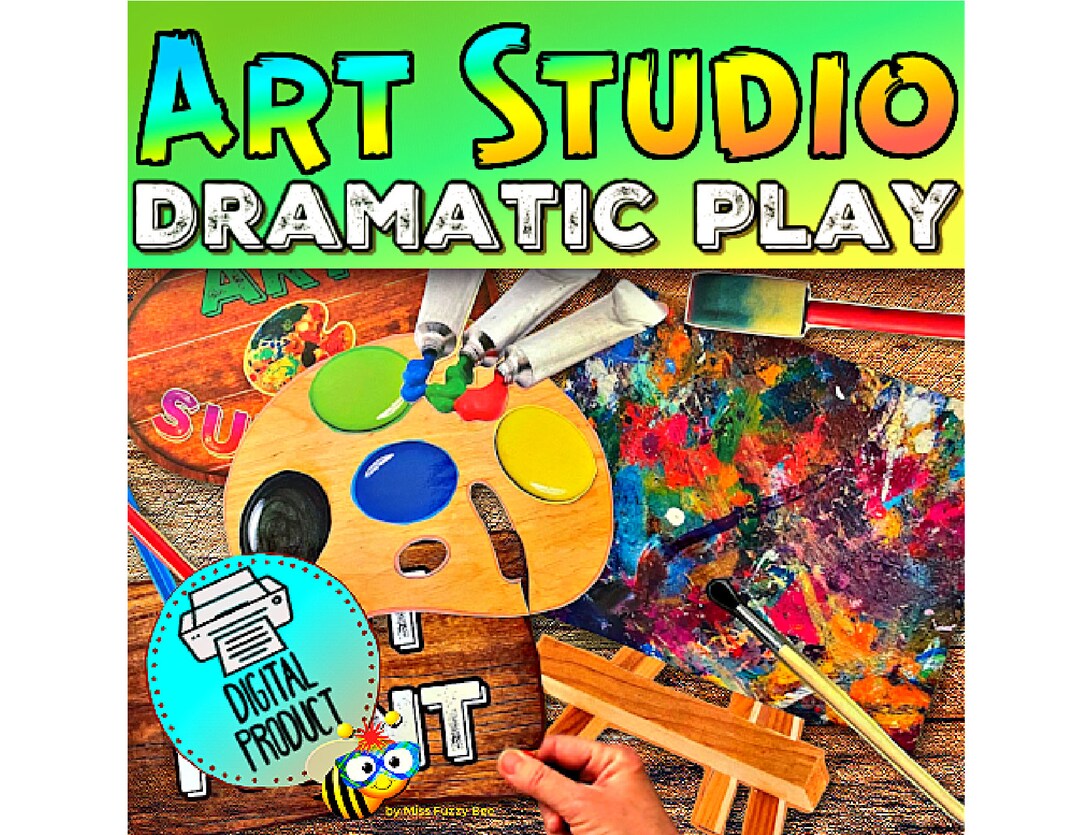Art Studio Dramatic Play | Art Pretend Play | Art Bulletin Board | Art ...