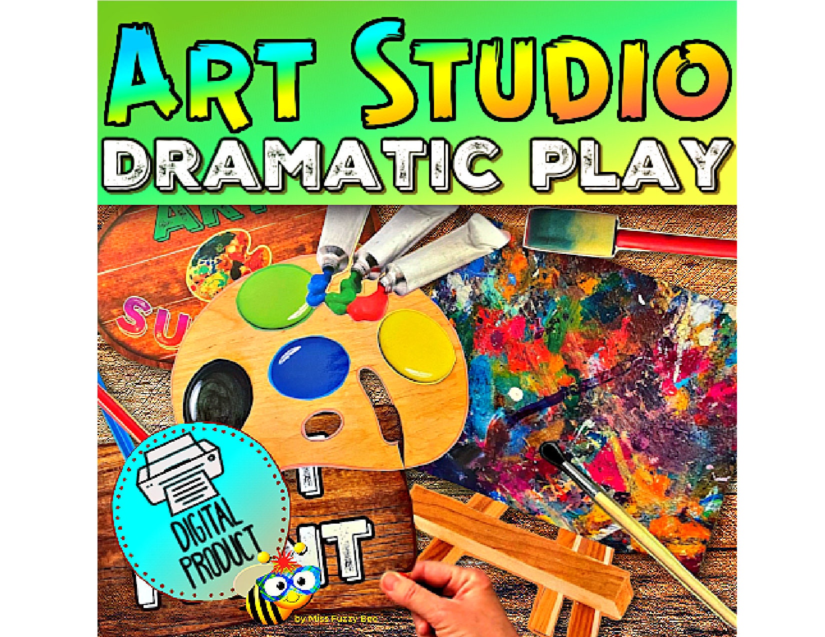 Art Studio Dramatic Play | Art Pretend Play | Art Bulletin Board | Art ...