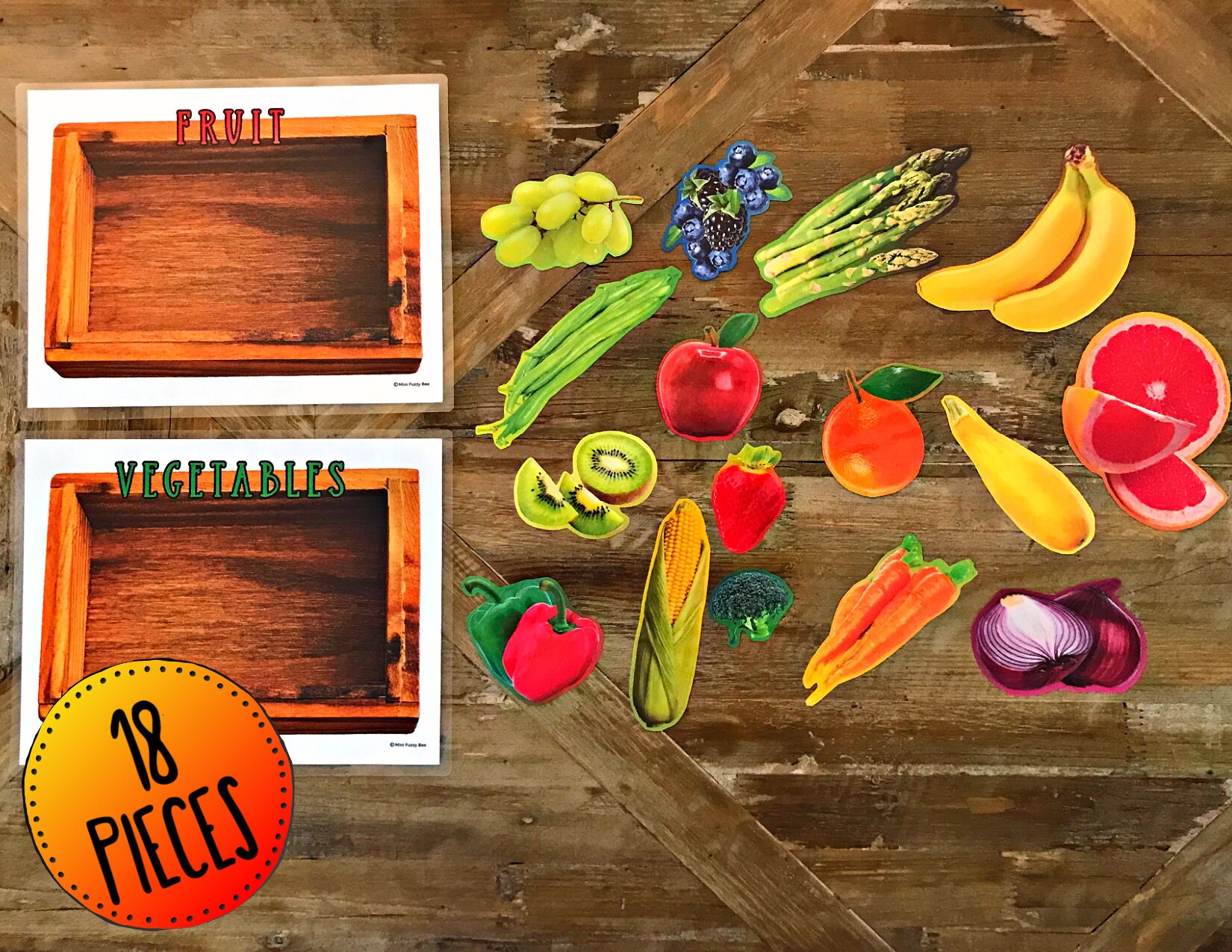 Fruit and Vegetable Sorting | Fruit Theme | Vegetable Theme | Sorting ...