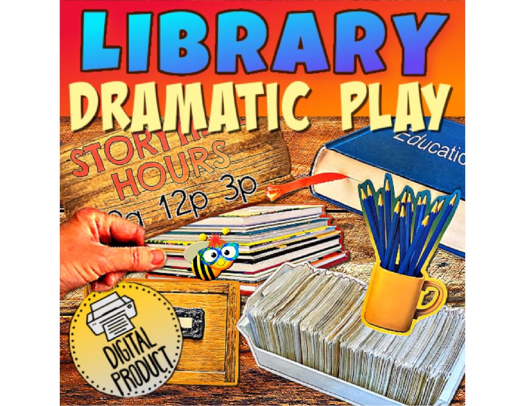 Library Dramatic Play | Books Dramatic Play | Pretend Play Book | Book ...
