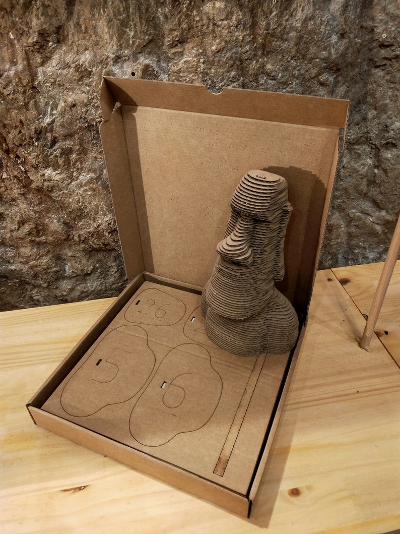 Statue de Moai en kit à monter soi-même DIY Puzzle 3D Carton | Etsy